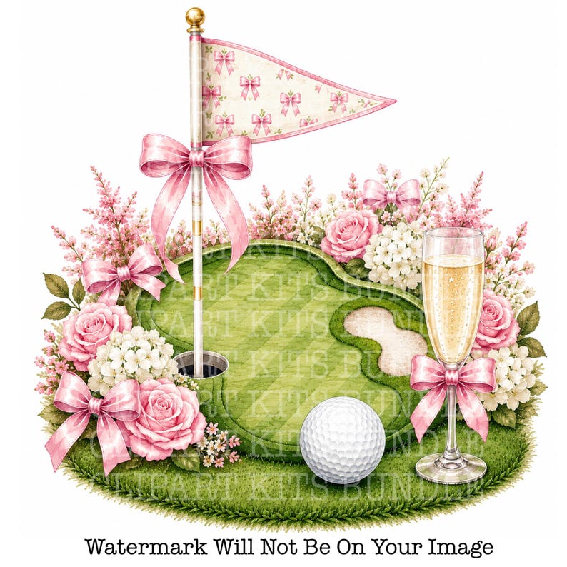 Golf Clipart, Golfing Clipart Bundle, Woman Golfer, Digital Download ...