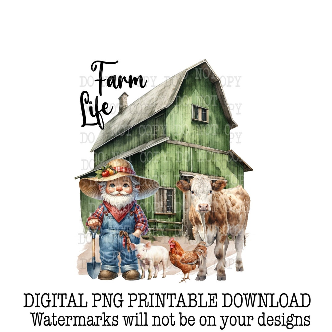 Farm Life Png, Barnyard Clipart, Digital Download, Farm Living ...