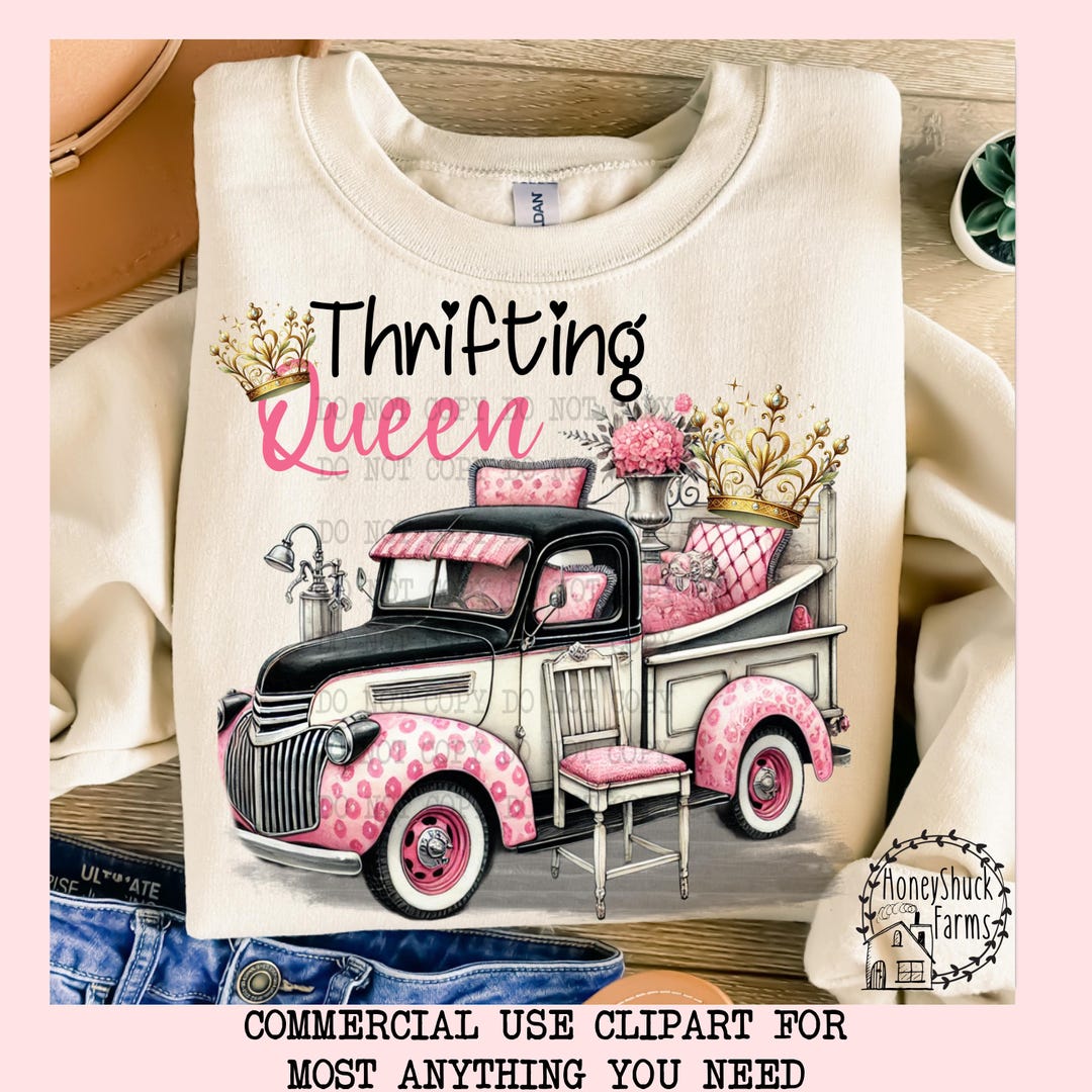 Thrifting Queen PNG, Junk Journal Ephemera (digital Download) - Etsy