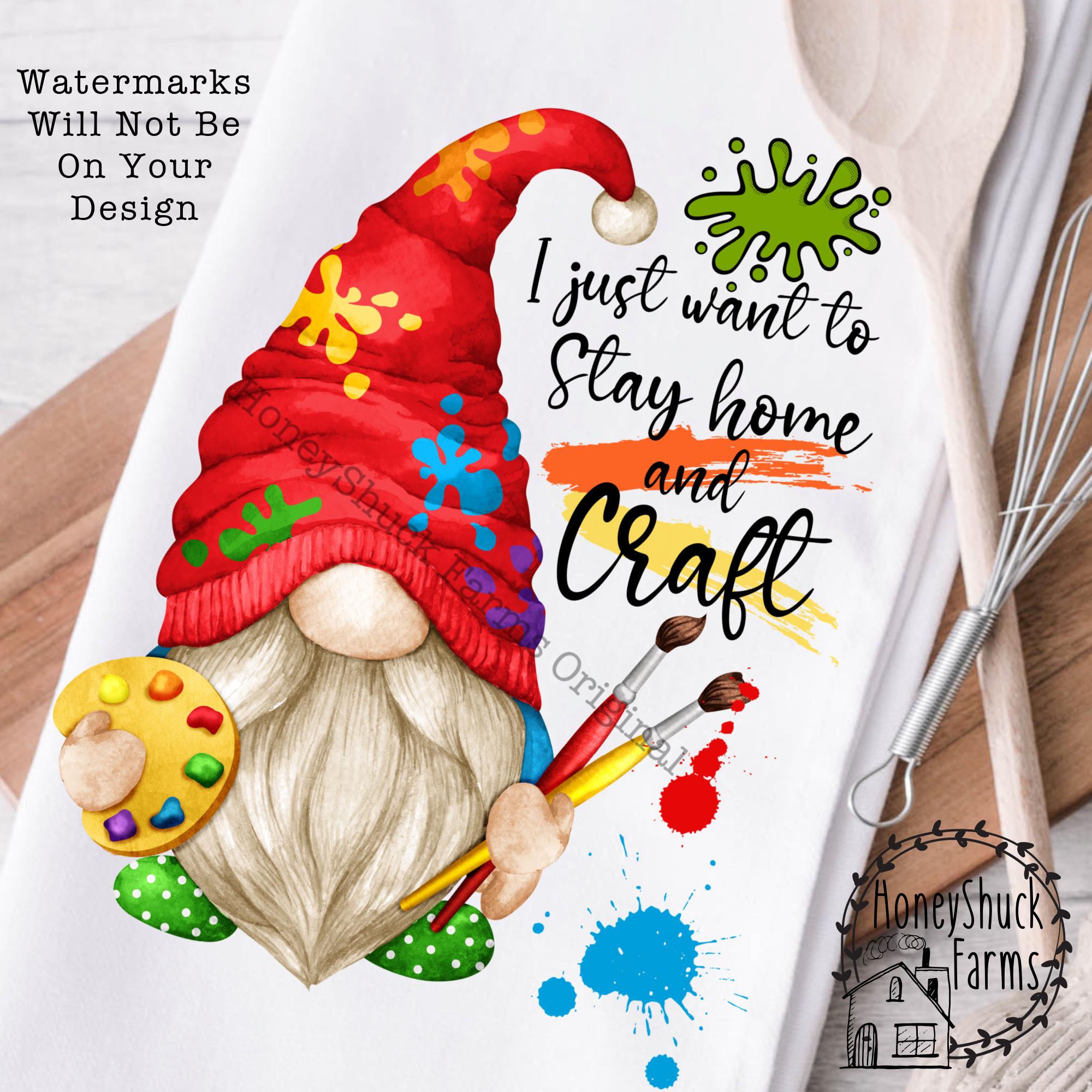 Gnome Crafter PNG: Watercolor Clipart, Sublimation Design (digital ...