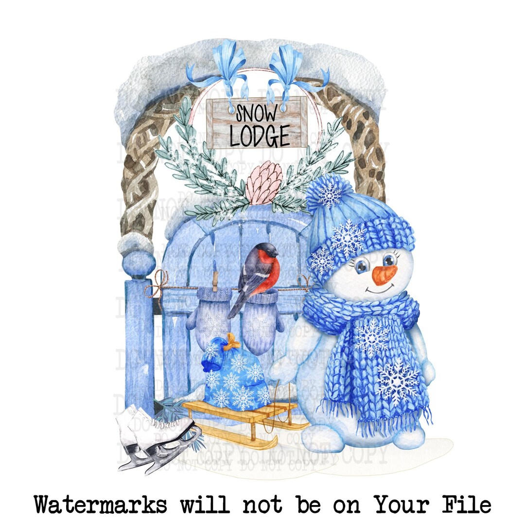 Winter Png, Digital Download, Snowman Clipart, Winter Print, Winter ...