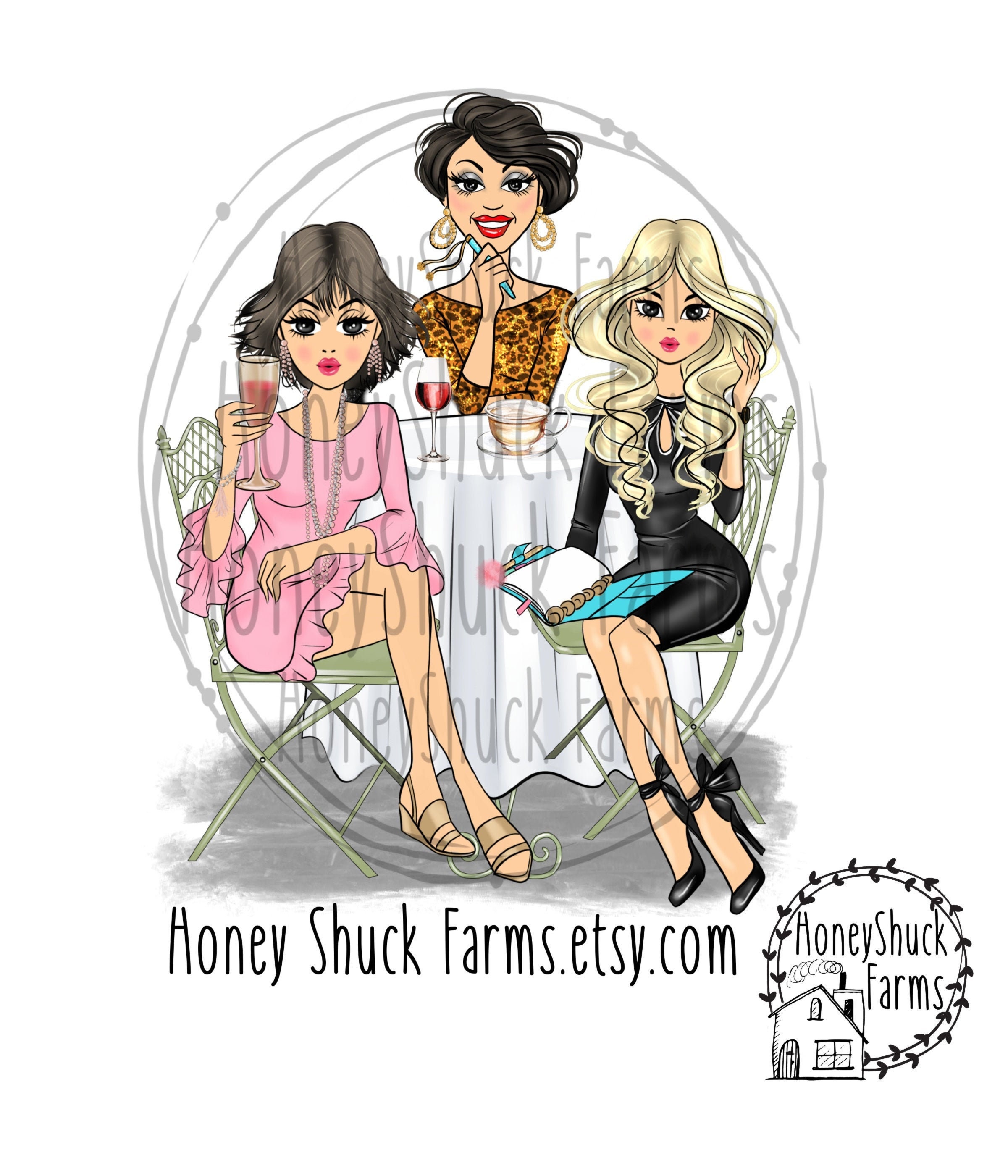 Clip Art For Girls Night Out For Dinner