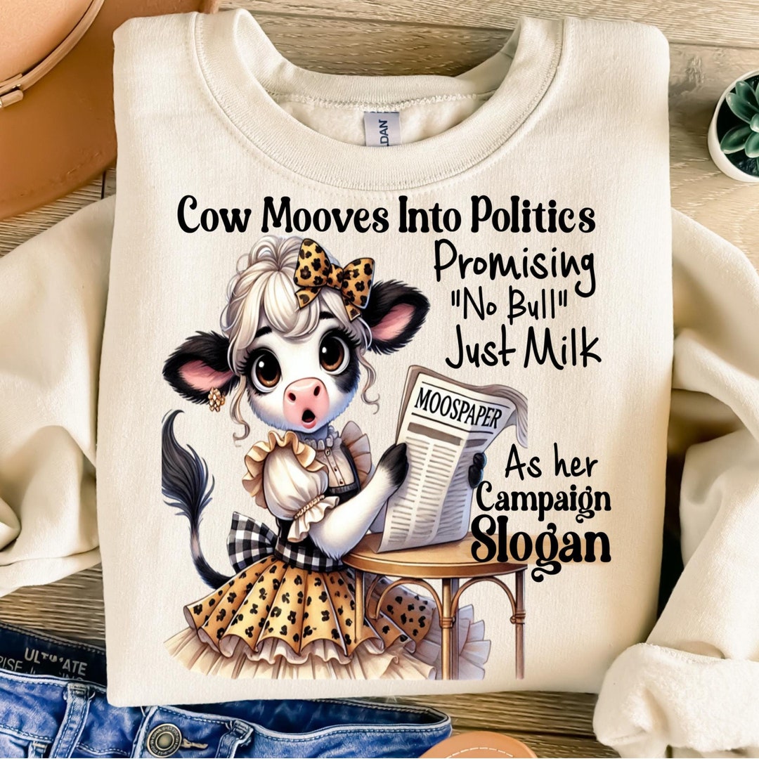 Funny Political Cow PNG Clipart: Leopard Print (digital Download) - Etsy