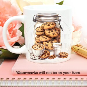 Baking Towel Png, Milk and Cookies Printable, Digital Download, Cookie ...
