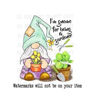 Gnome Png, Digital Download, Garden Gnome, Sublimation Designs ...