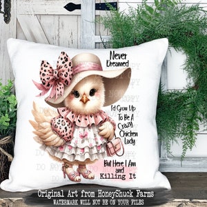 Crazy Chicken Lady, Funny Chicken Clipart, Digital Download, Girly ...