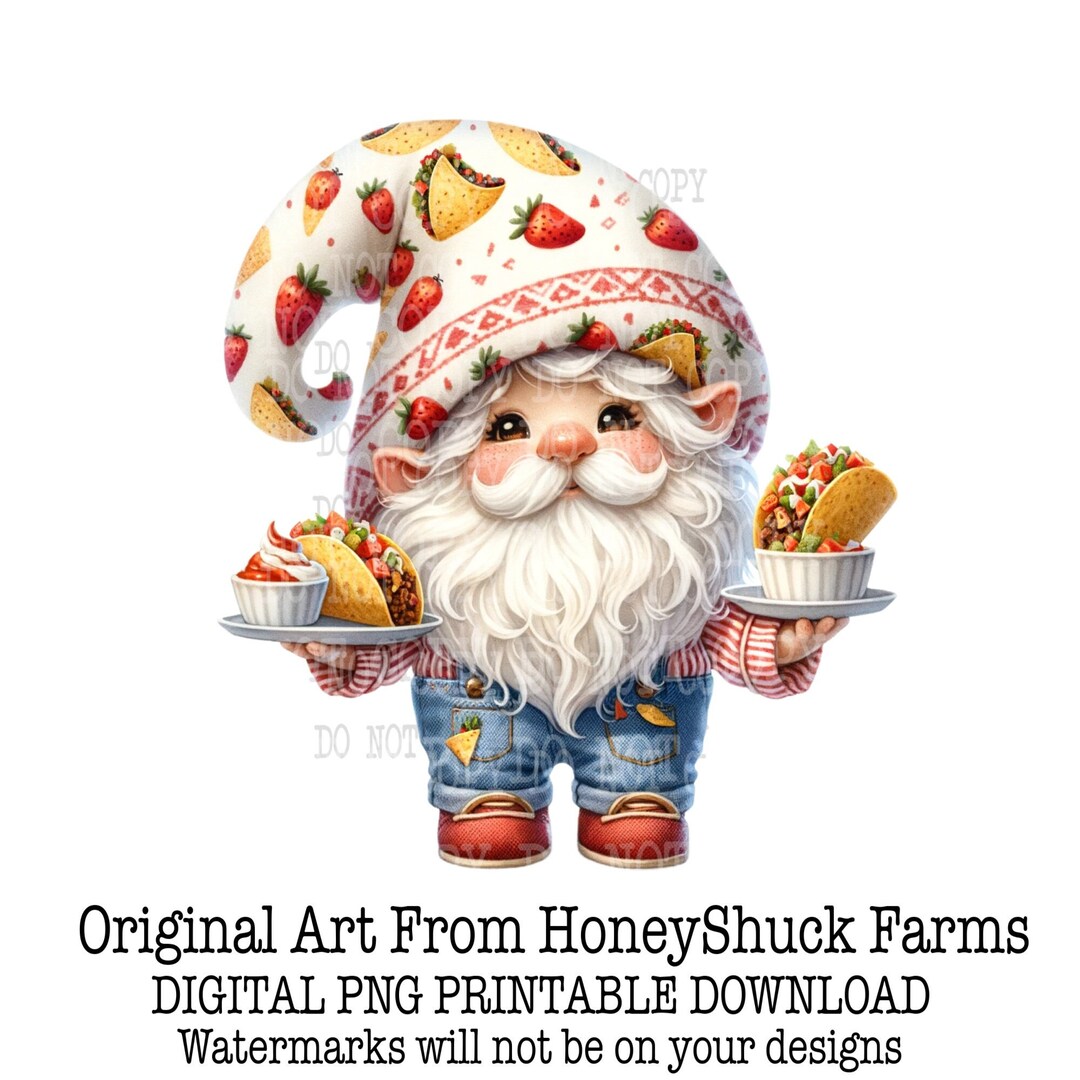 Taco Gnome Png, Gnome Png, Taco Clipart, Digital Download, Commercial ...