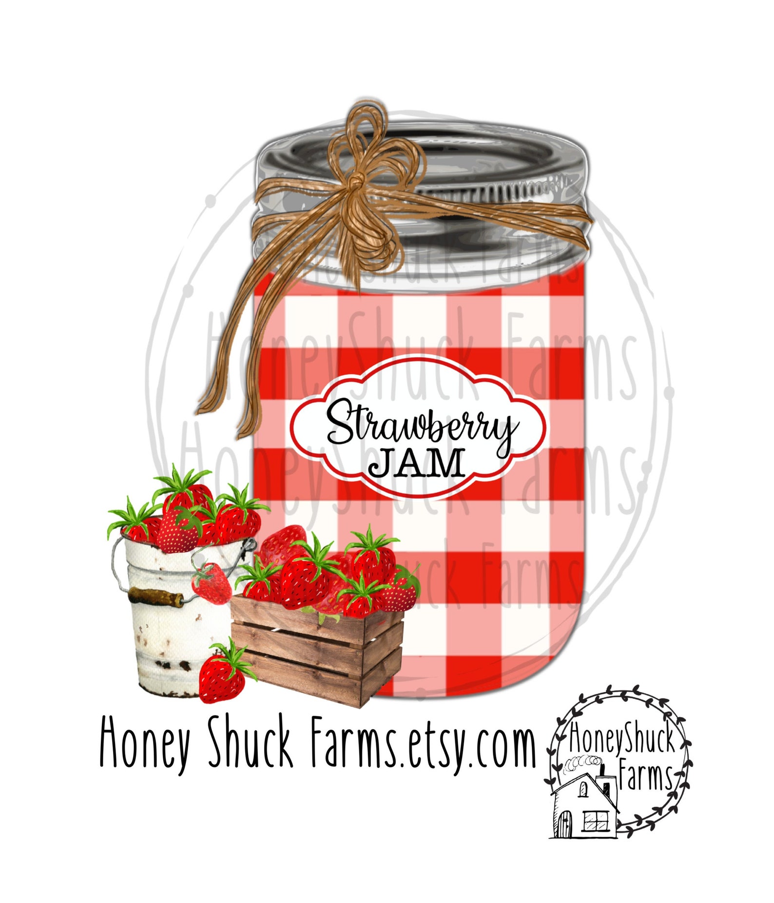 Jam Jar Printable Tag Design Strawberry Jam Png Digital | Etsy