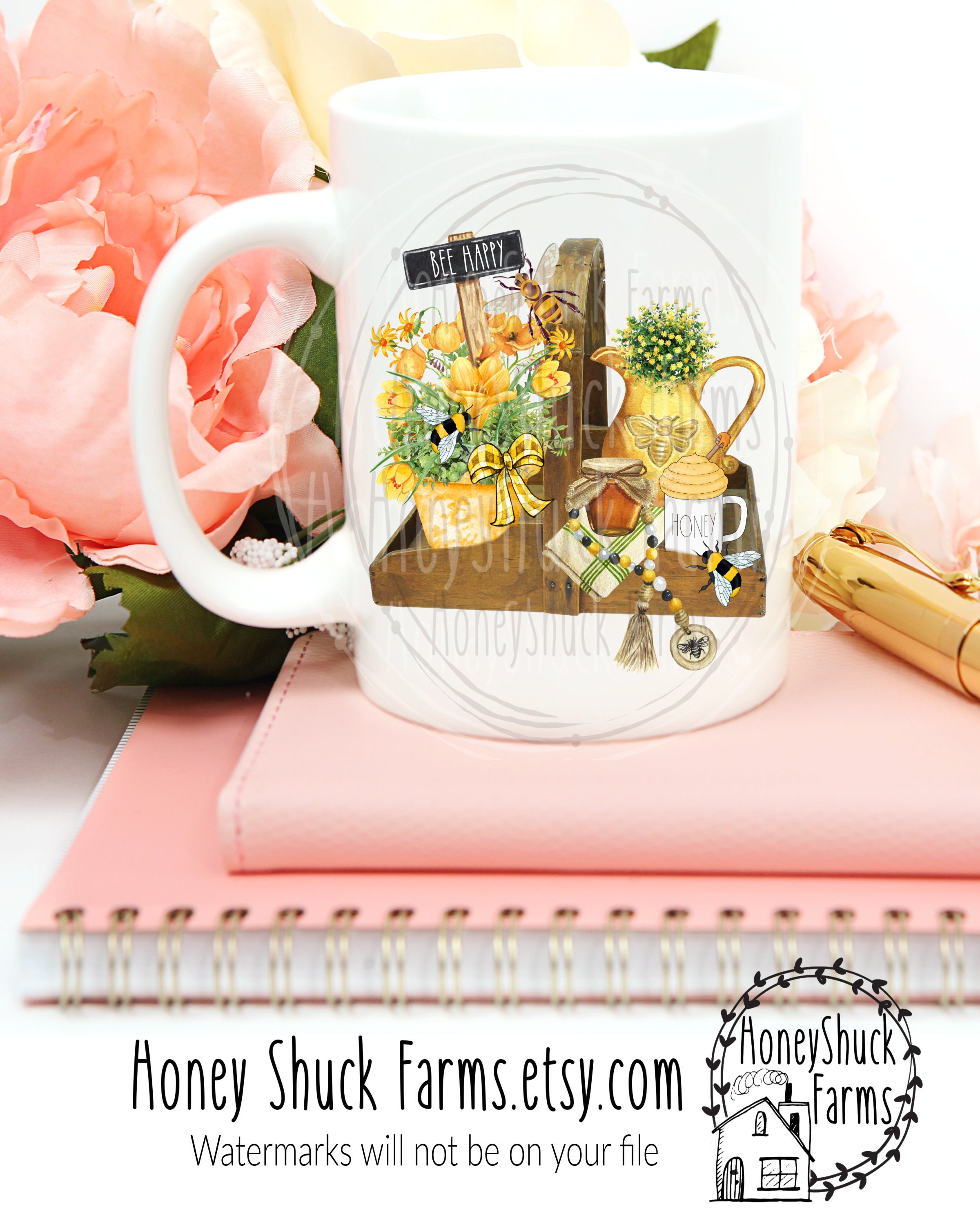 Spring Digital Download Printable Png Bee Happy Png Digital - Etsy