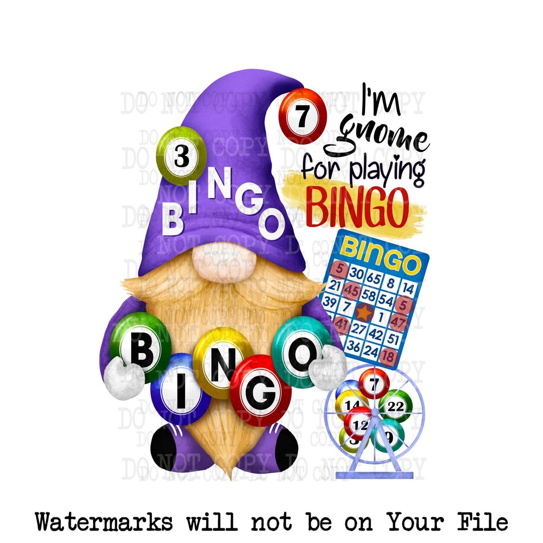 Bingo Gnome Png, Gnome Png, Digital Download, Bingo Clipart, Bingo PNG ...