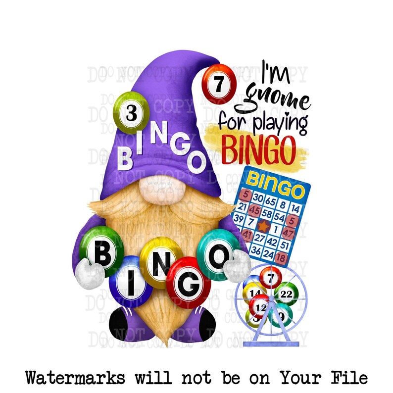 Bingo Gnome Png Gnome Png Digital Download Bingo Clipart - Etsy