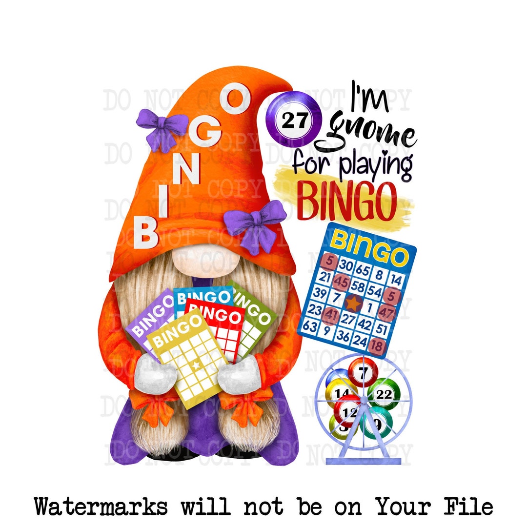 Bingo Gnome Png, Bingo Player Gnomes, Digital Download, Bingo Clipart ...