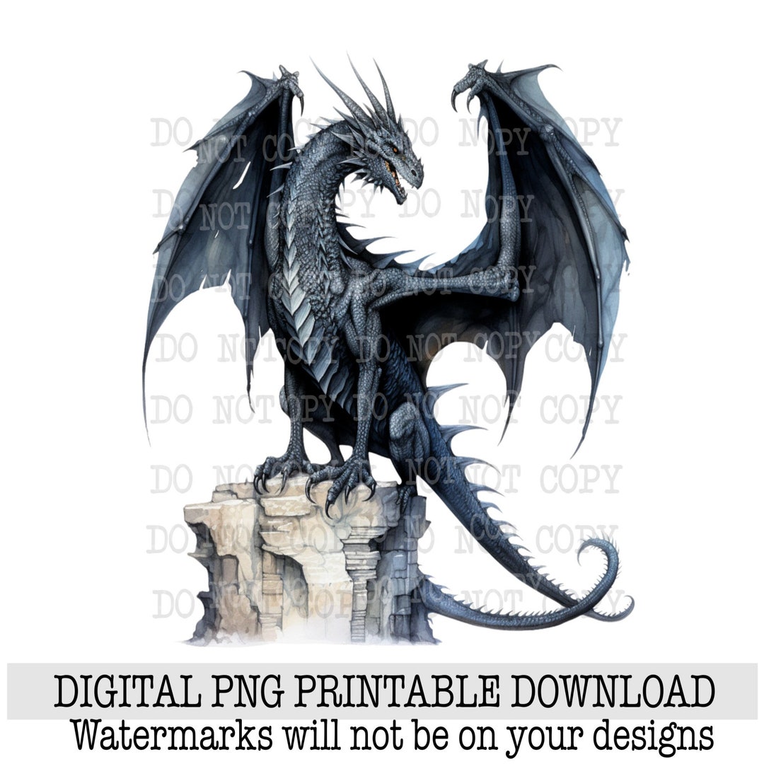 Gothic Dragon Sublimation Design PNG, Dragon Png, Dragon Clipart ...