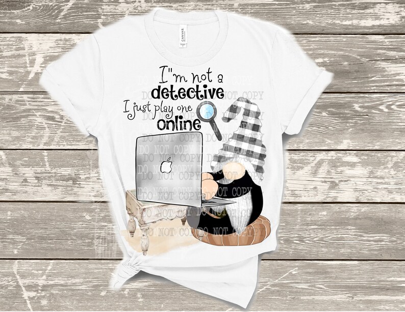 Detective Gnome Computer Gnome PNG Detective Clipart - Etsy