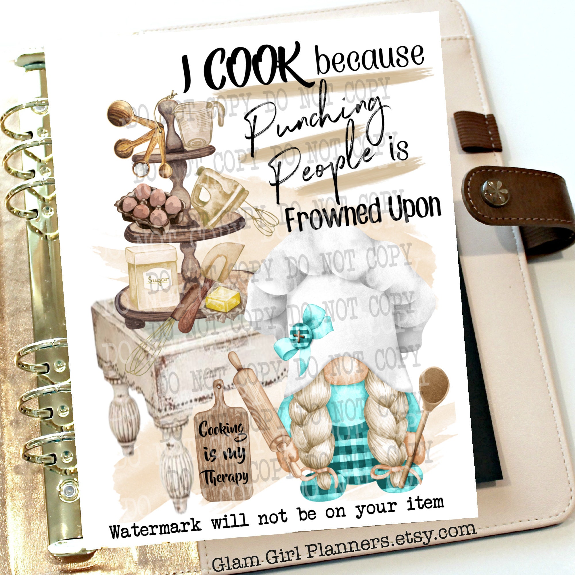 Funny Baking Gnome PNG: Kitchen Sign Clipart (digital Download) - Etsy
