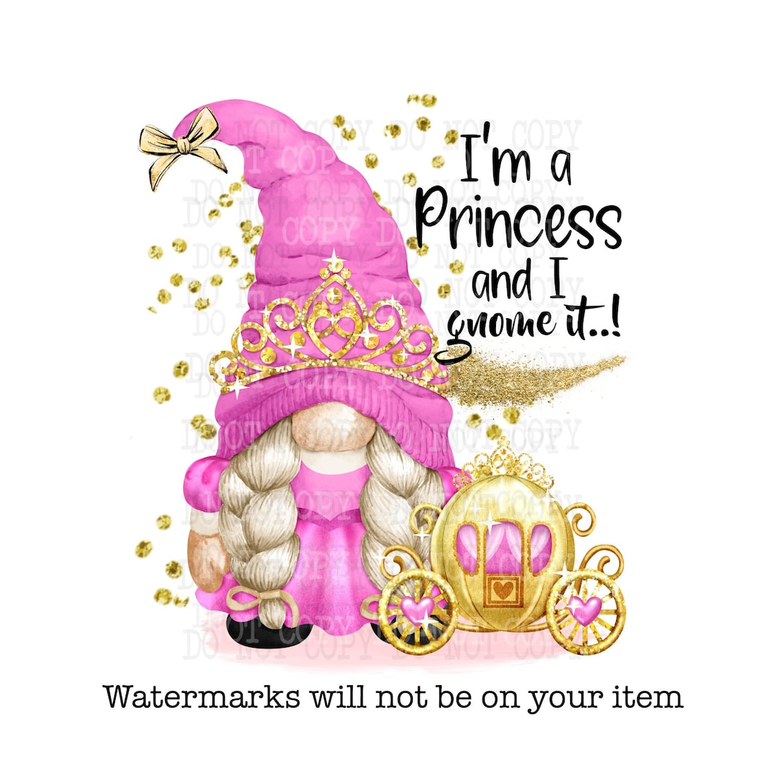 Princess Gnome PNG: Sublimation Design (digital Download) - Etsy