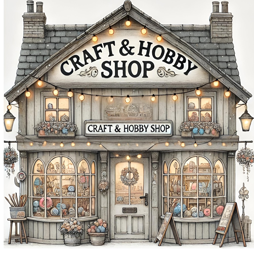 Whimsical Craft Shop Clipart, Junk Journal, Scrapbook (digital Download ...