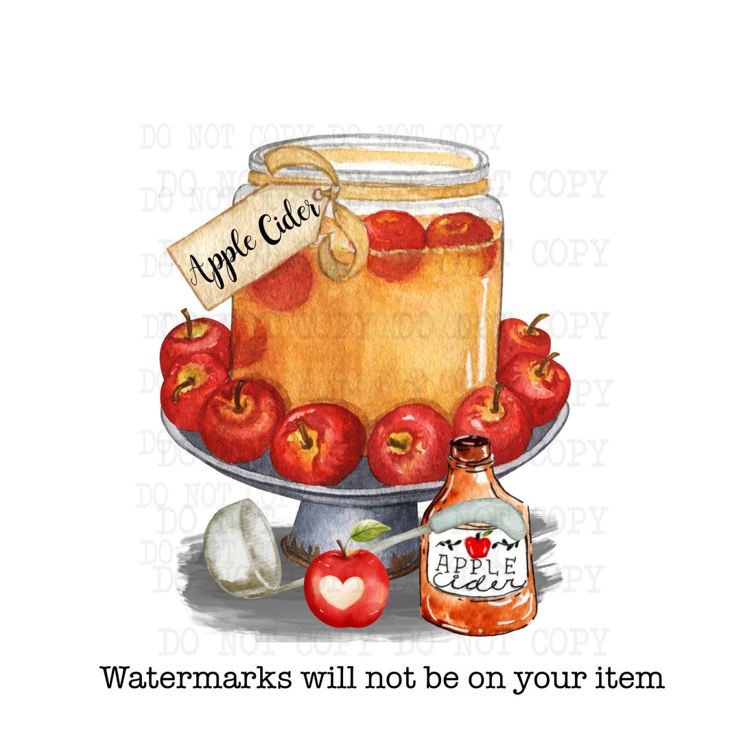 Apple Cider Png, Digital Download, Apple Clipart, Sublimation Designs ...