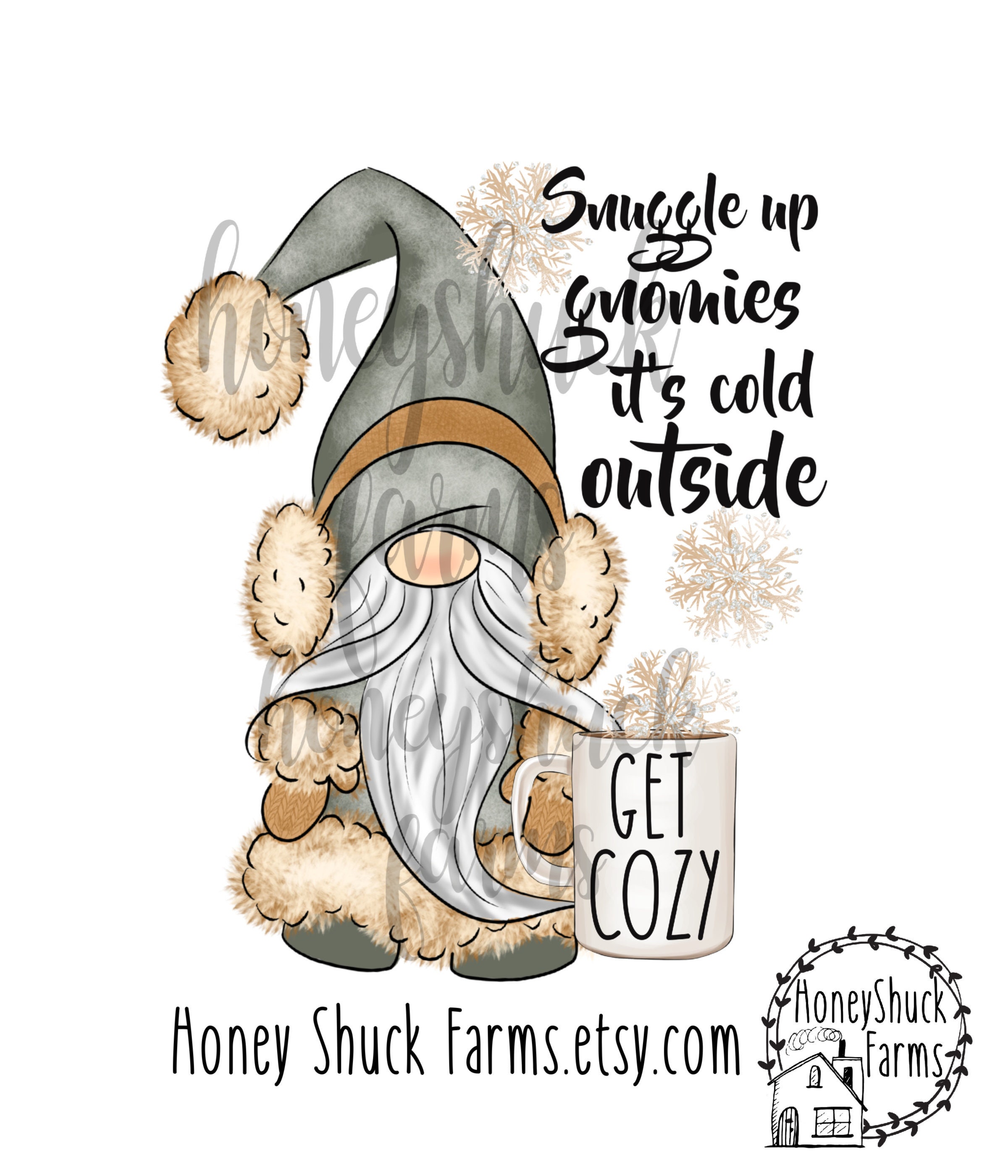 Gnome Clipart Digital Design Download Winter Digital - Etsy UK