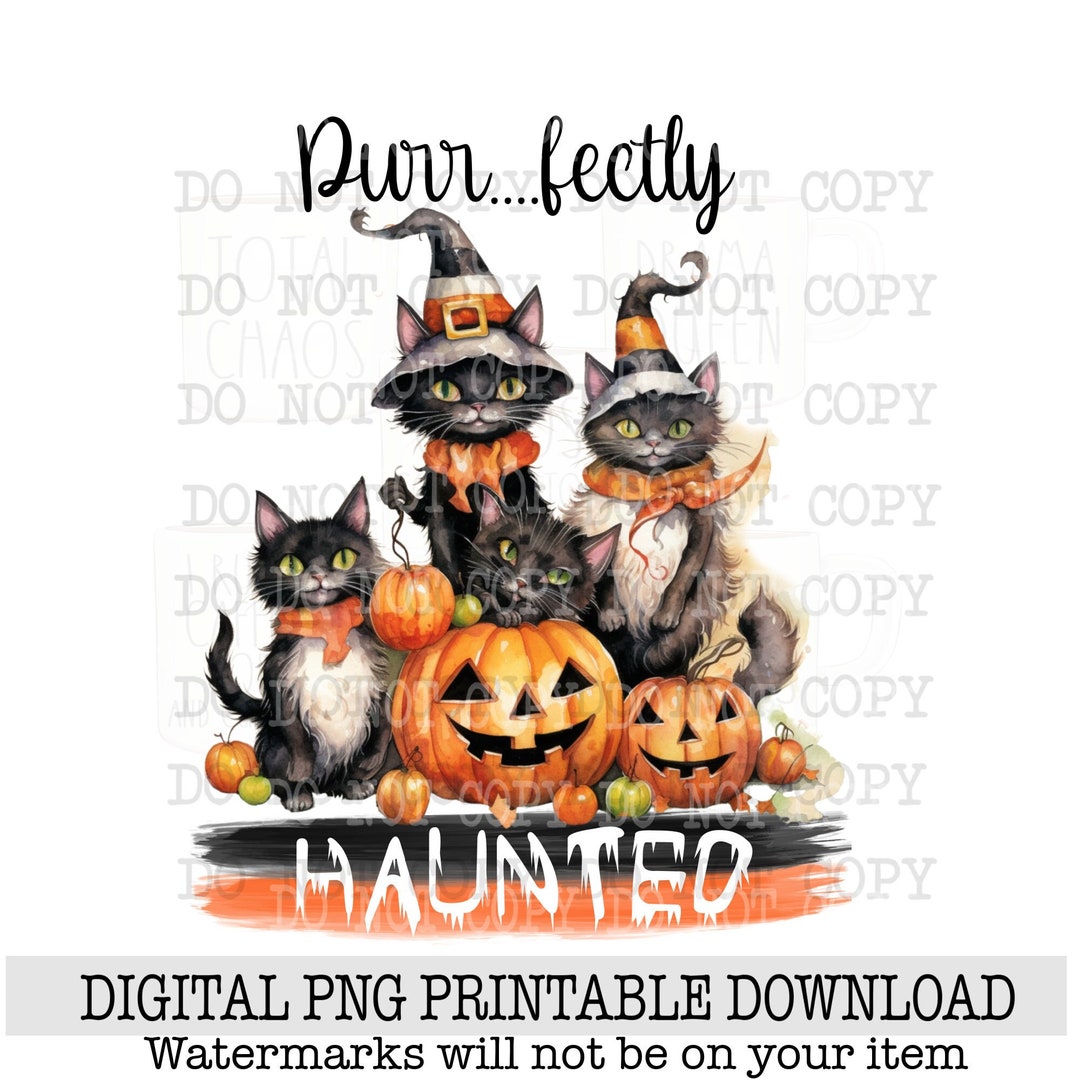Spooky Png, Halloween Cat Png, Digital Download, Cat Clipart ...