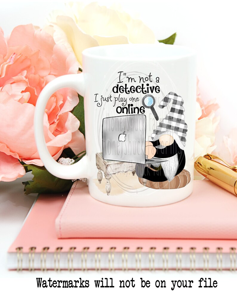 Detective Gnome Computer Gnome PNG Detective Clipart - Etsy