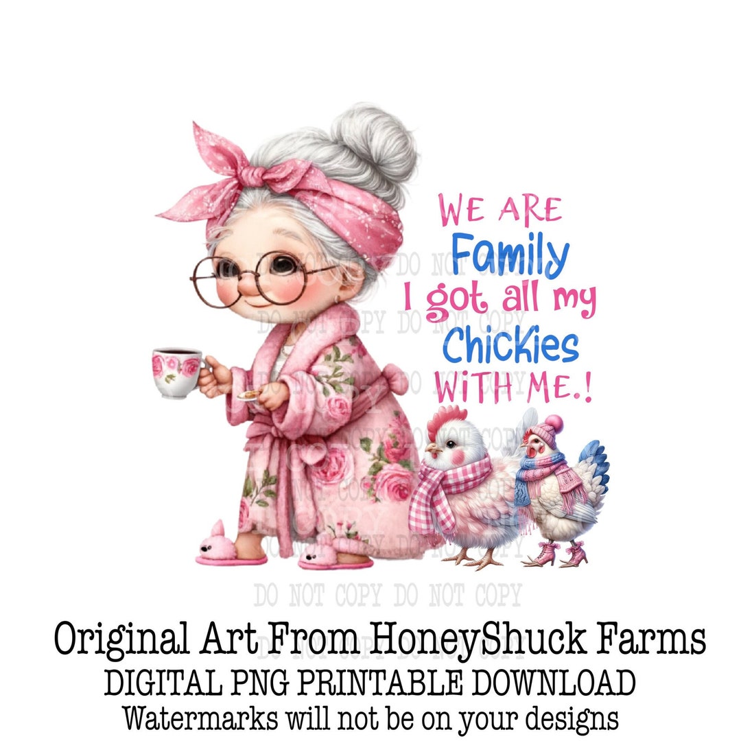 Chicken Grandma PNG Clipart: Funny Nana Design (digital Download) - Etsy