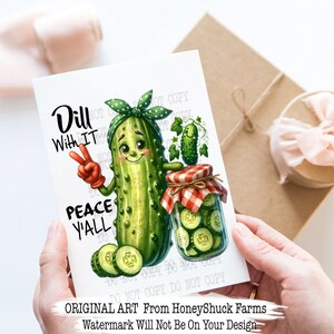 Pickle Clipart, Dill With It, Digital Download, Funny Pickle Sign ...