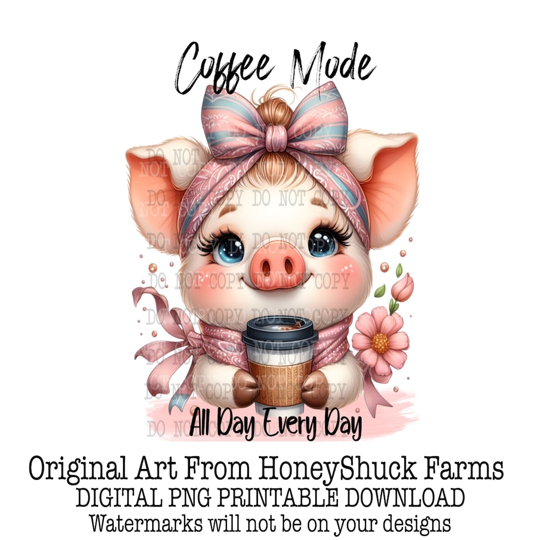Coffee Png, Coffee Mode, Pig Clipart,digital Download, Coffee Bar Sign ...