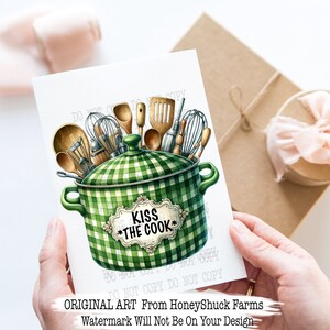 Kiss the Cook, Cooking Png, Cooking Clipart, Digital Download, Kitchen ...