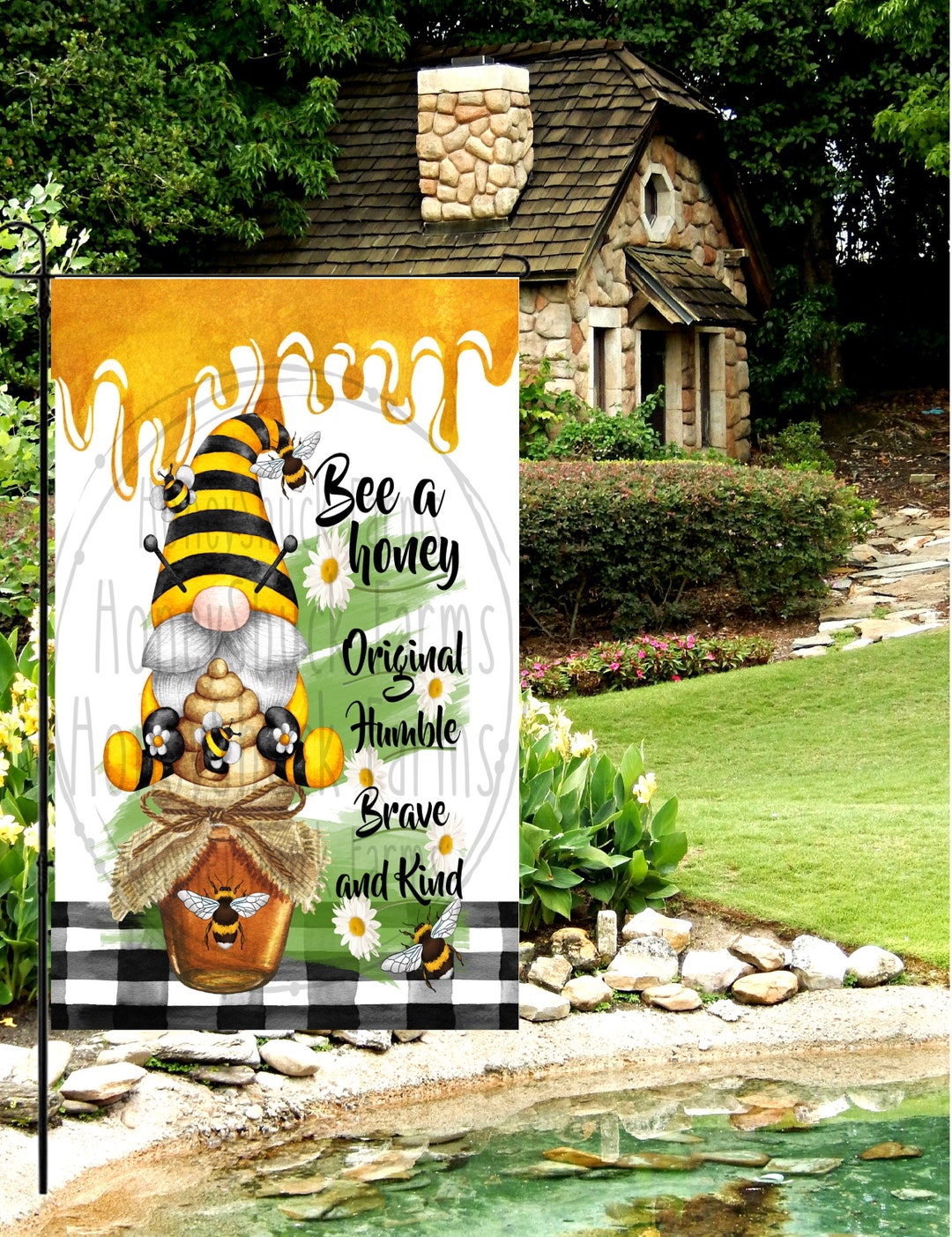 Bee Flag Png, Digital Download, Garden Flag, Sublimation Designs ...