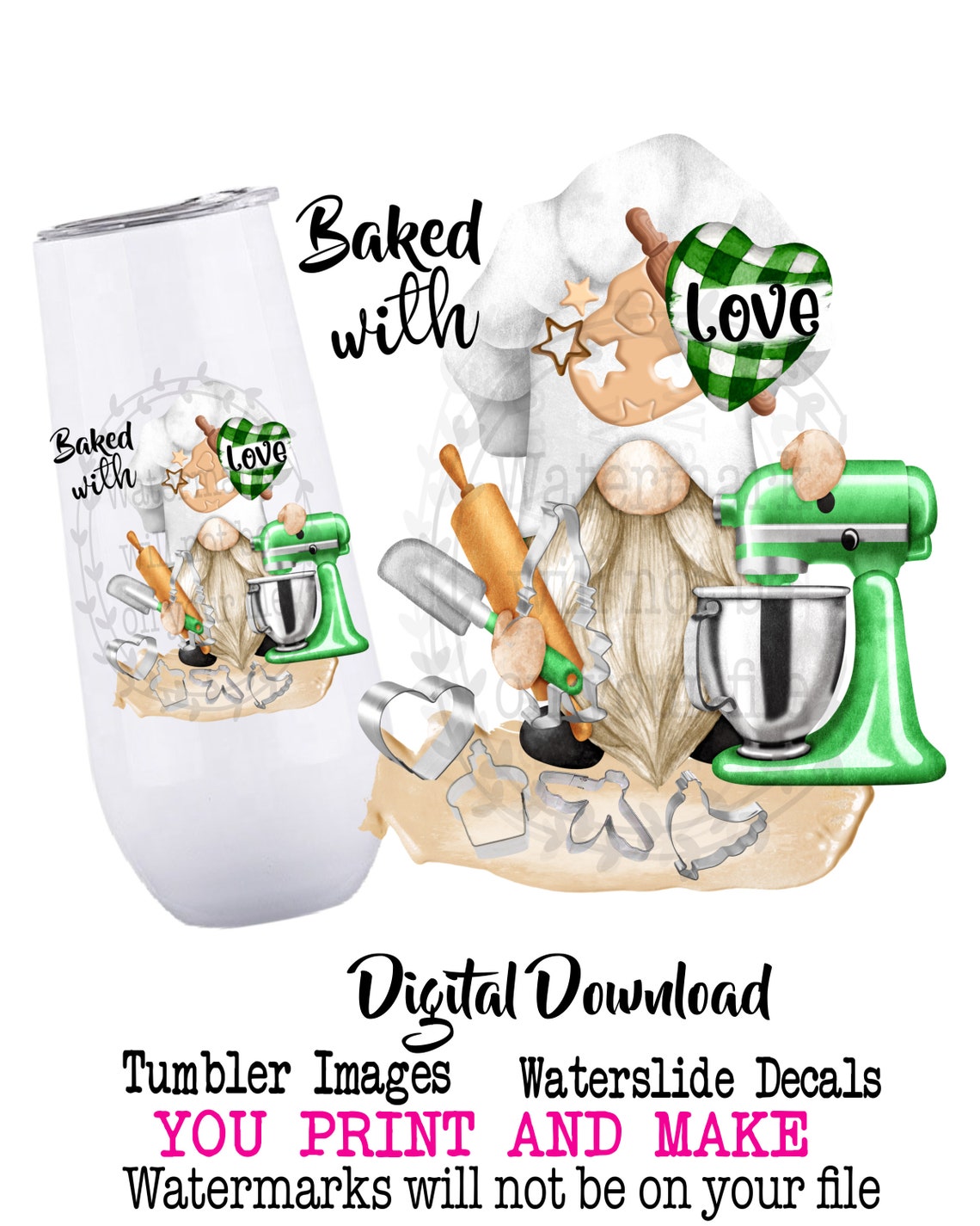 Gnome Baker PNG, Baked With Love Clipart (digital Download) - Etsy Canada