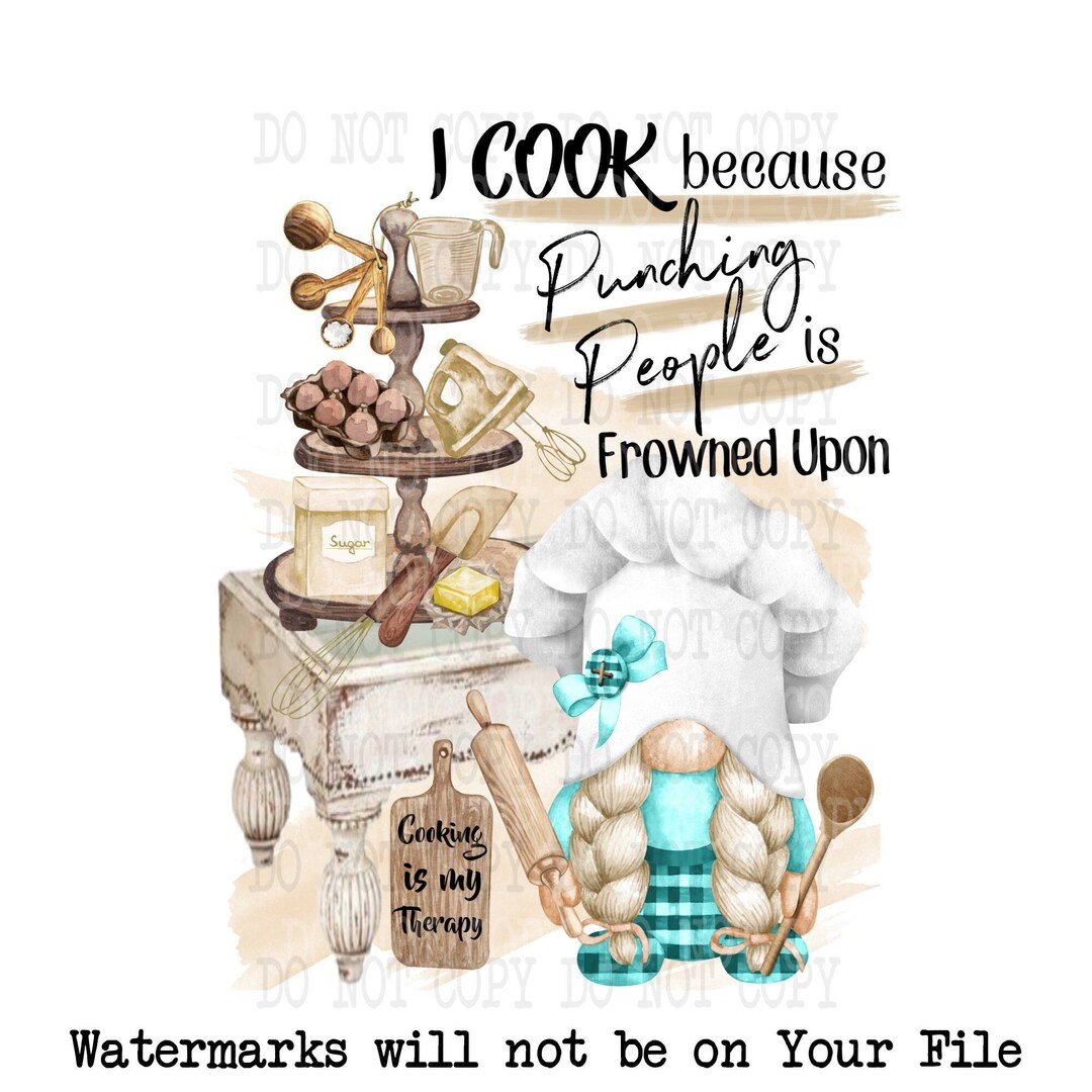 Cooking Png, Gnome Png, Funny Baking, PNG Files,, Sublimation Designs ...