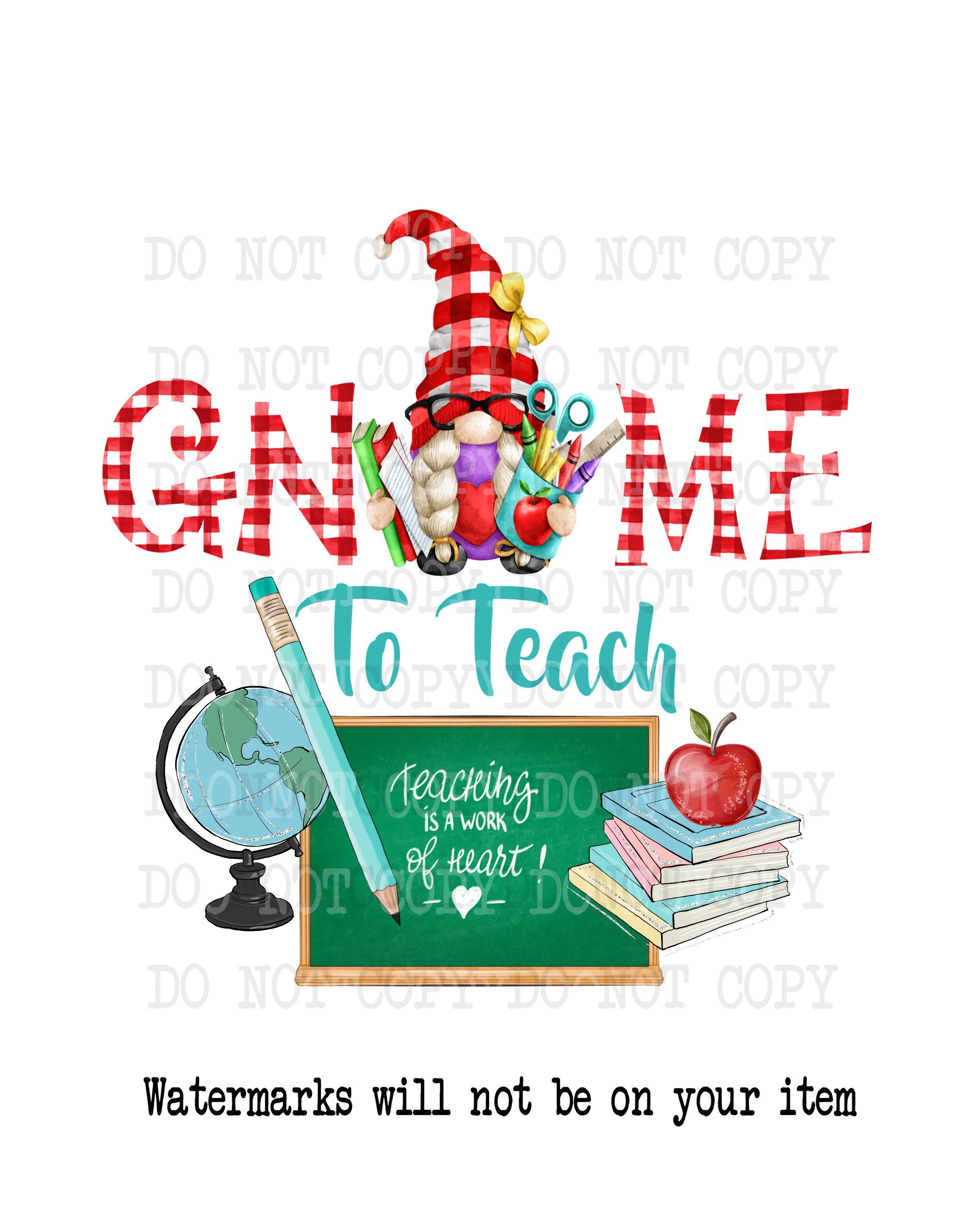Teacher Digital Download Teacher Gnome Teacher Printable - Etsy