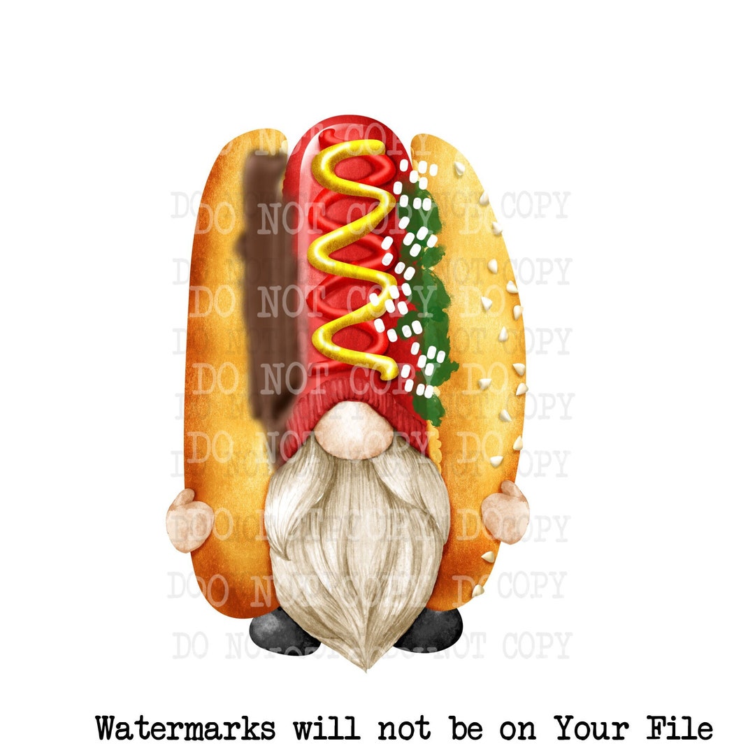 Hot Dog Gnome Png, Digital Download, Gnome Png, Sublimation Designs ...