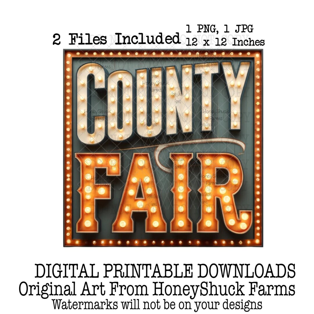 County Fair Sign PNG: Carnival Clipart (digital Download) - Etsy UK