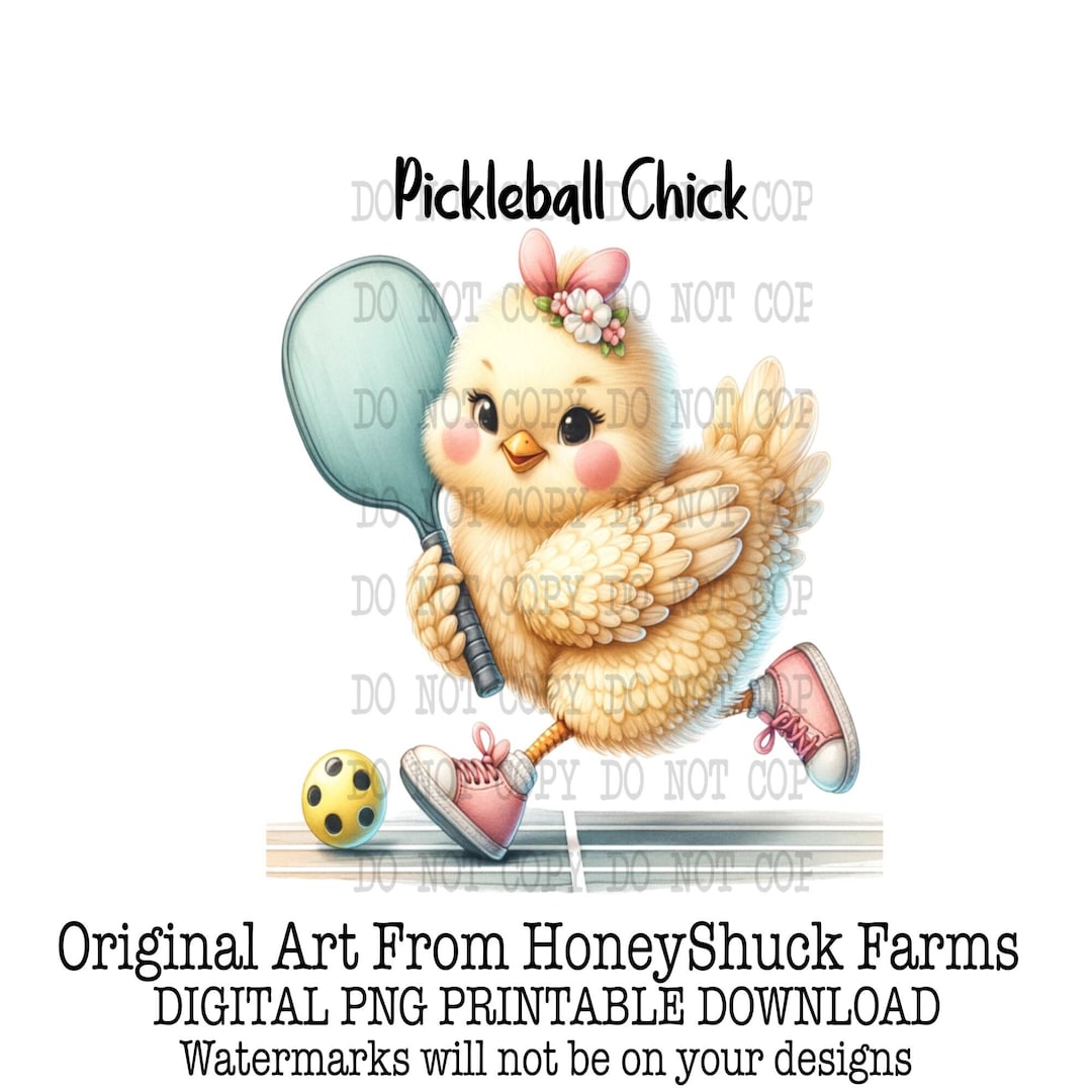 Pickleball Chick Clipart, Pickle Ball Png, Digital Download, Pickleball ...