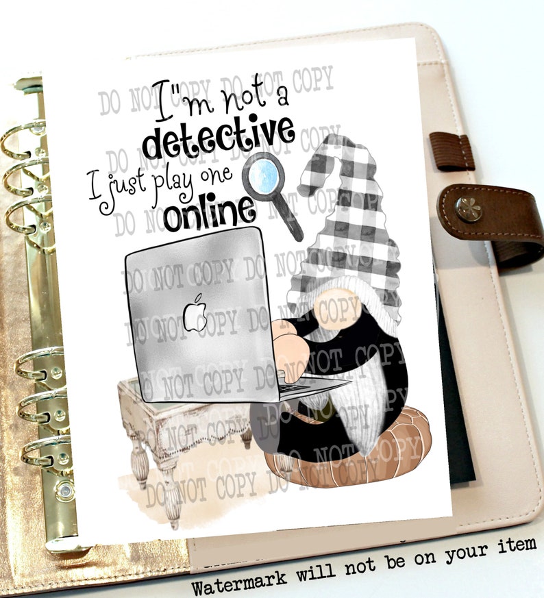 Detective Gnome Computer Gnome PNG Detective Clipart - Etsy