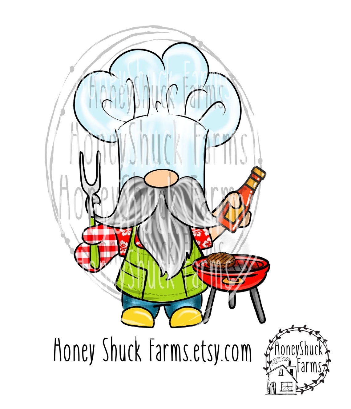 Gnomes PNG Cooking Gnome Png Files BBQ Gnome Digital - Etsy