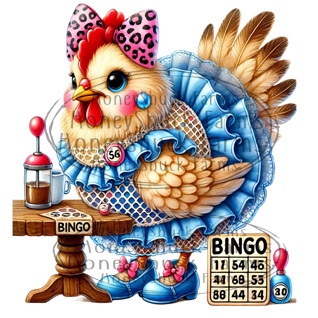 Bingo Png, Bingo Clipart, Cute Bingo Chicken, Crazy Chicken Lady ...