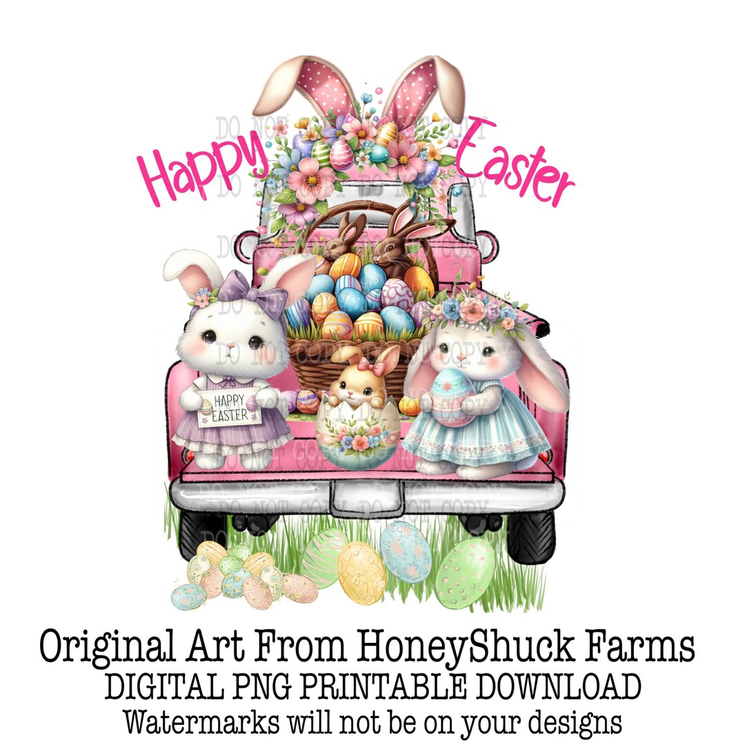 Easter Png, Happy Easter Truck, Easter Clipart Png, Easter Truck ...