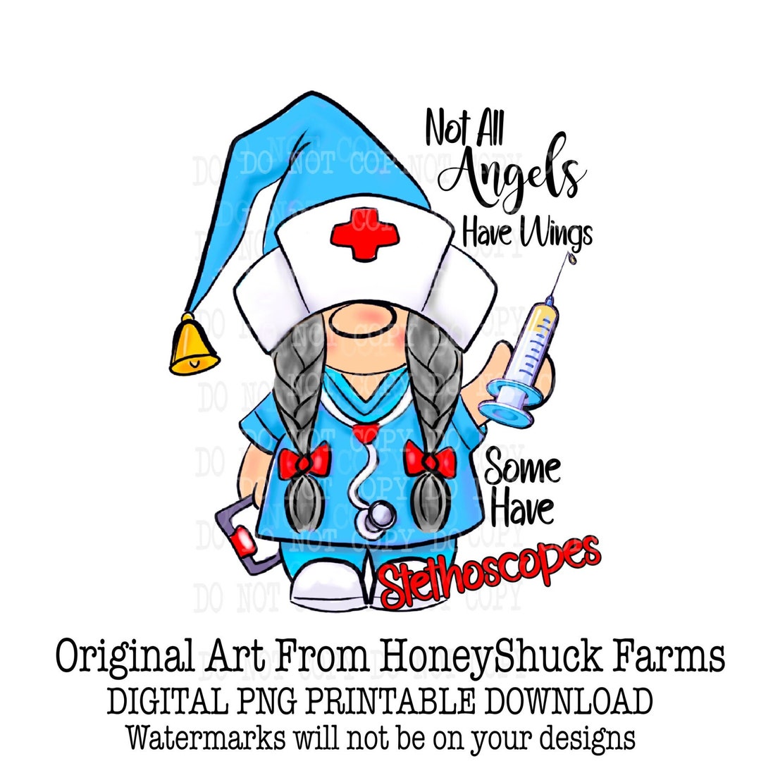 Nurse png, Nurse Gnome, Gnome png, Digital Download, Medical, Nurse ...