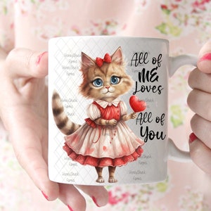 Valentines Day Png, Valentine Cat, Digital Download, Valentine Clipart ...