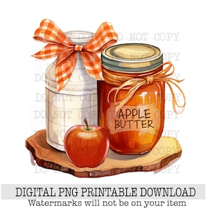 Apple Butter Clipart, Digital Download, Apple Butter Labels, Printable ...