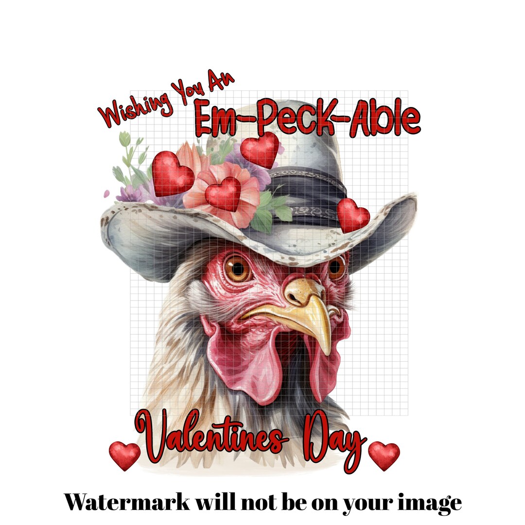 Funny Chicken Valentines Day Png, Digital Download, Valentine Clipart ...