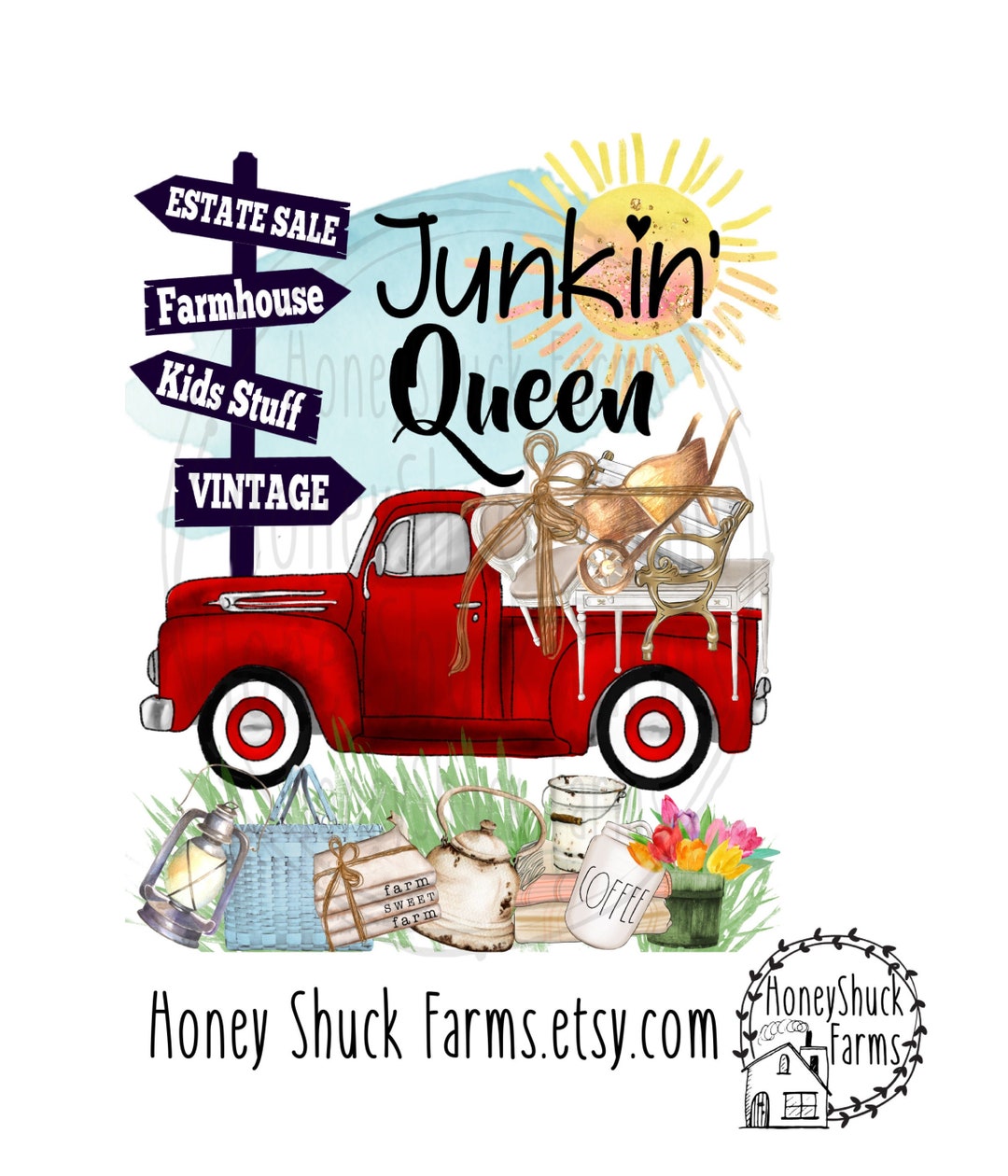 Junkin' Queen, Sublimation Design Download, Junkin Png, Digital ...