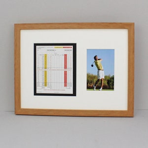 Golf Score Card Display Frame, With 6x4 Photo. 30x40cm Frame Score Card ...