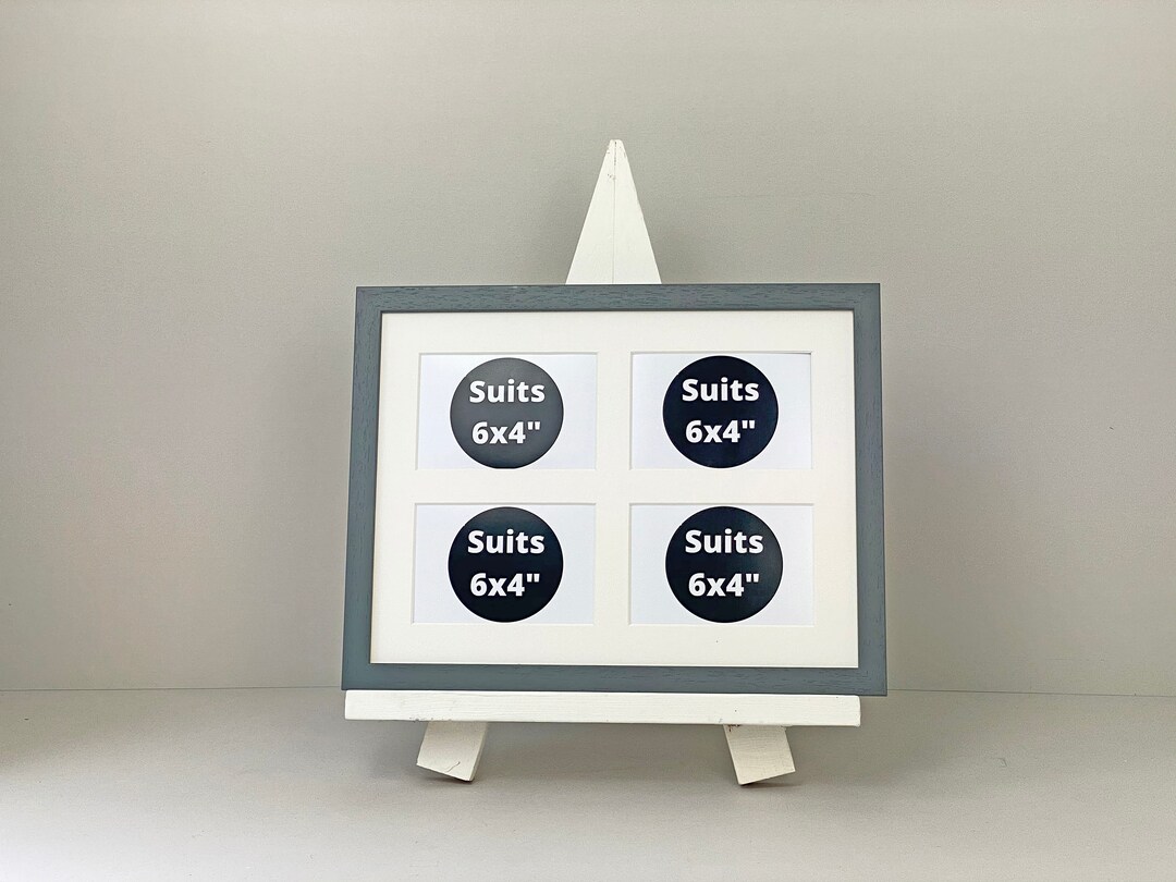 Multi Aperture Photo Frame. Holds Four 6x4 Photos. 30x40cm. Wooden ...