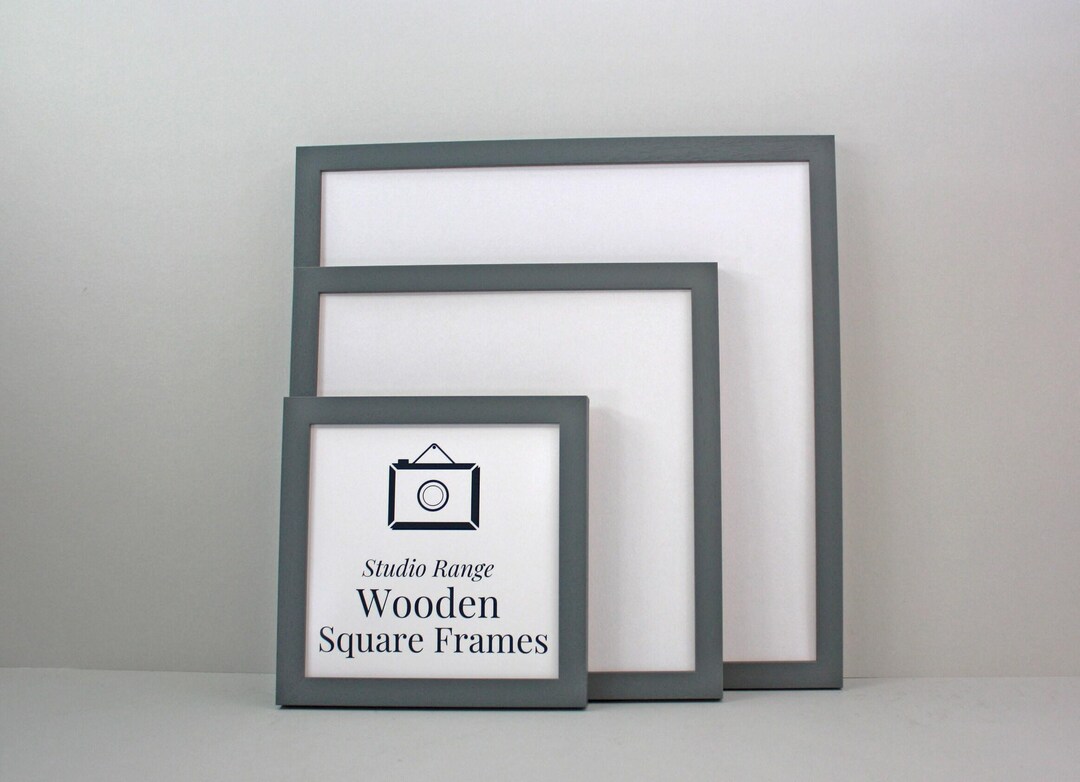 Dark Grey - Square Wooden Frames - Studio Range. Standard Size Frames ...