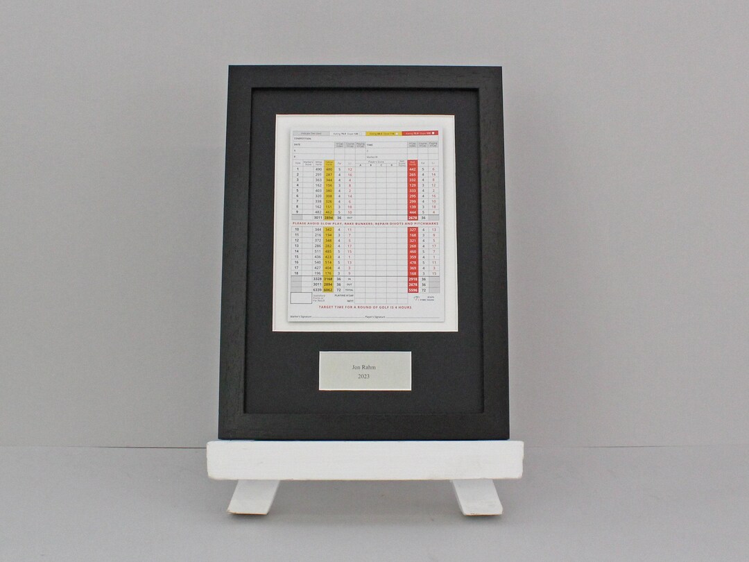 Personalised Golf Score Card Display Frame. A4 Size Frame | Score Card ...