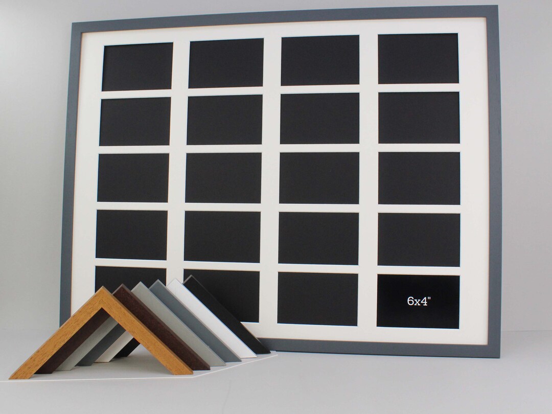 Suits Twenty 6x4" Photos. 60x80cm. Wooden Collage / Multi Aperture ...